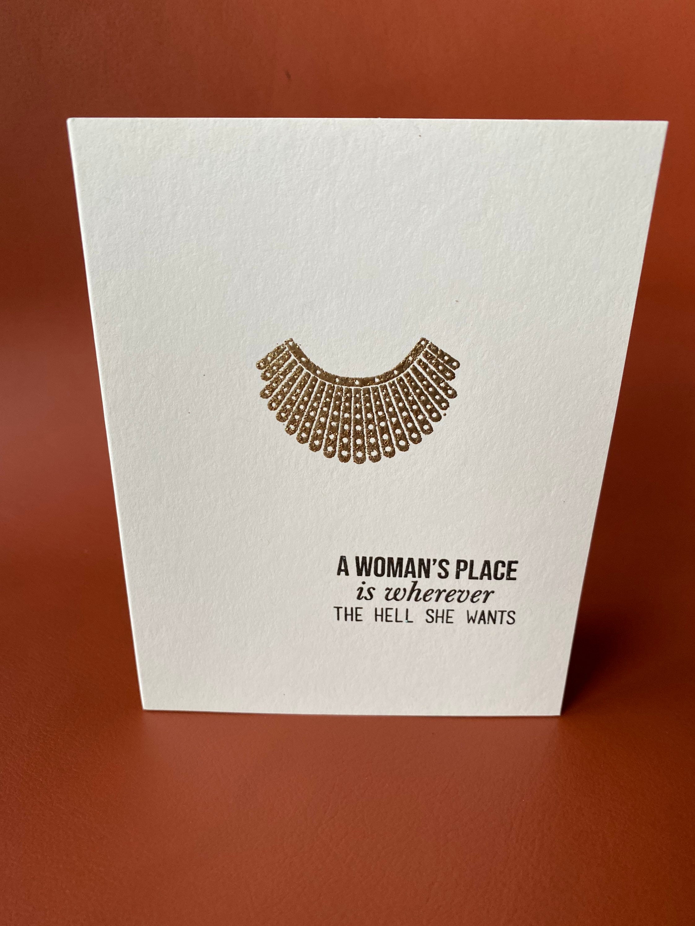 Ruth Bader Ginsburg - RBG Greeting Card, Women’s Empowerment, Feminist ...