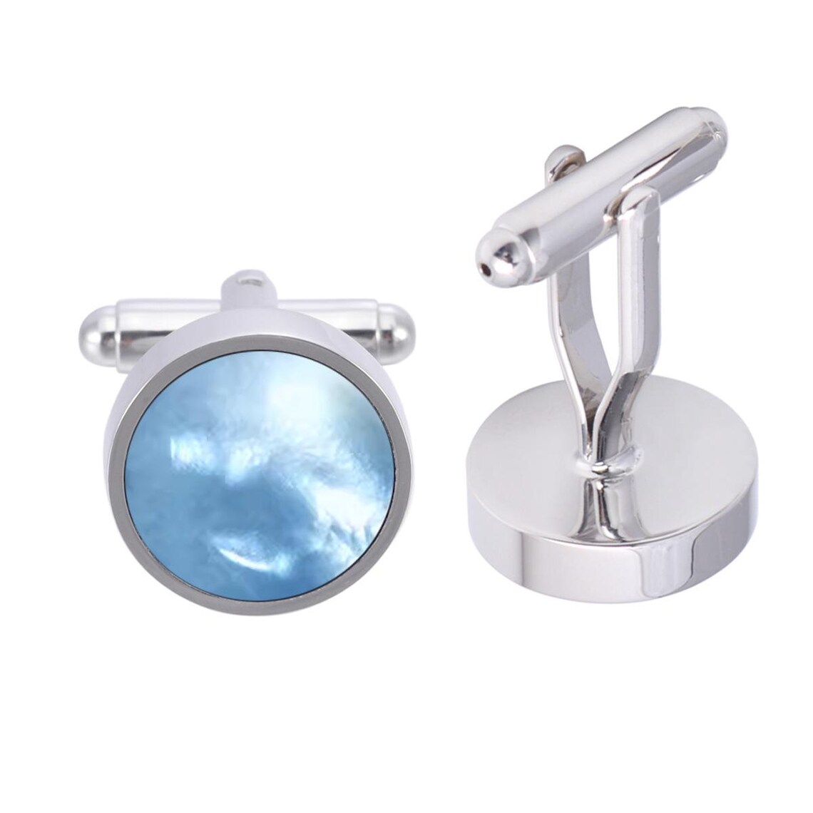 Mother of Pearl and Blue Abalone Cufflinks - Elegant Men's Accessories ...