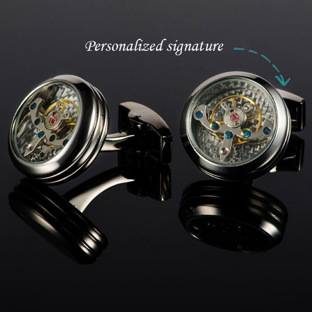 Custom Cufflinks/tourbillon Cufflinks/moving Movement Gear Cufflinks ...