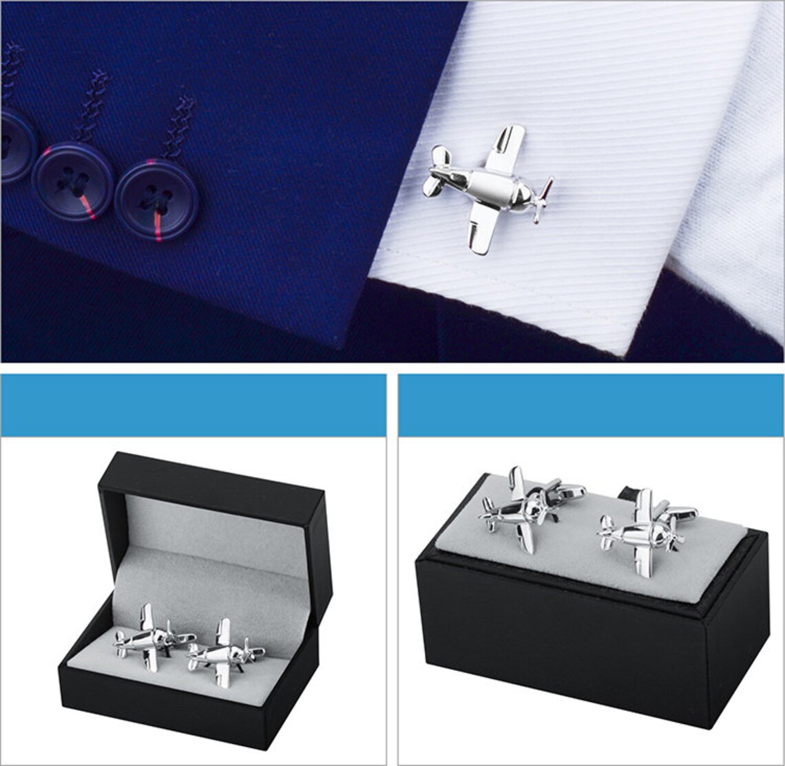 Personalized Airplane Cufflinks. Airliner Cufflinks. Gifts for Pilots ...