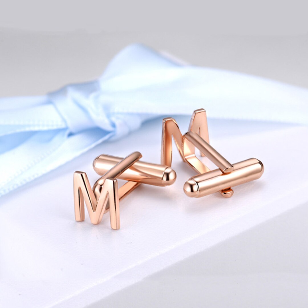 Personalized Name Cufflinks Initials Cufflinks Custom Rose - Etsy