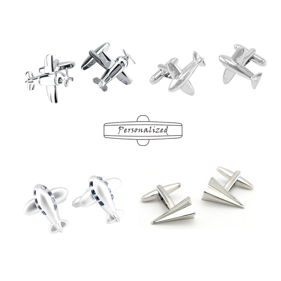 Personalized Airplane Cufflinks. Airliner Cufflinks. Gifts for Pilots ...