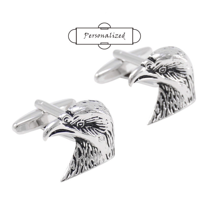 Personalized Cuff Eagle Cufflinks Silver Phantom Jewelry Eagle - Etsy