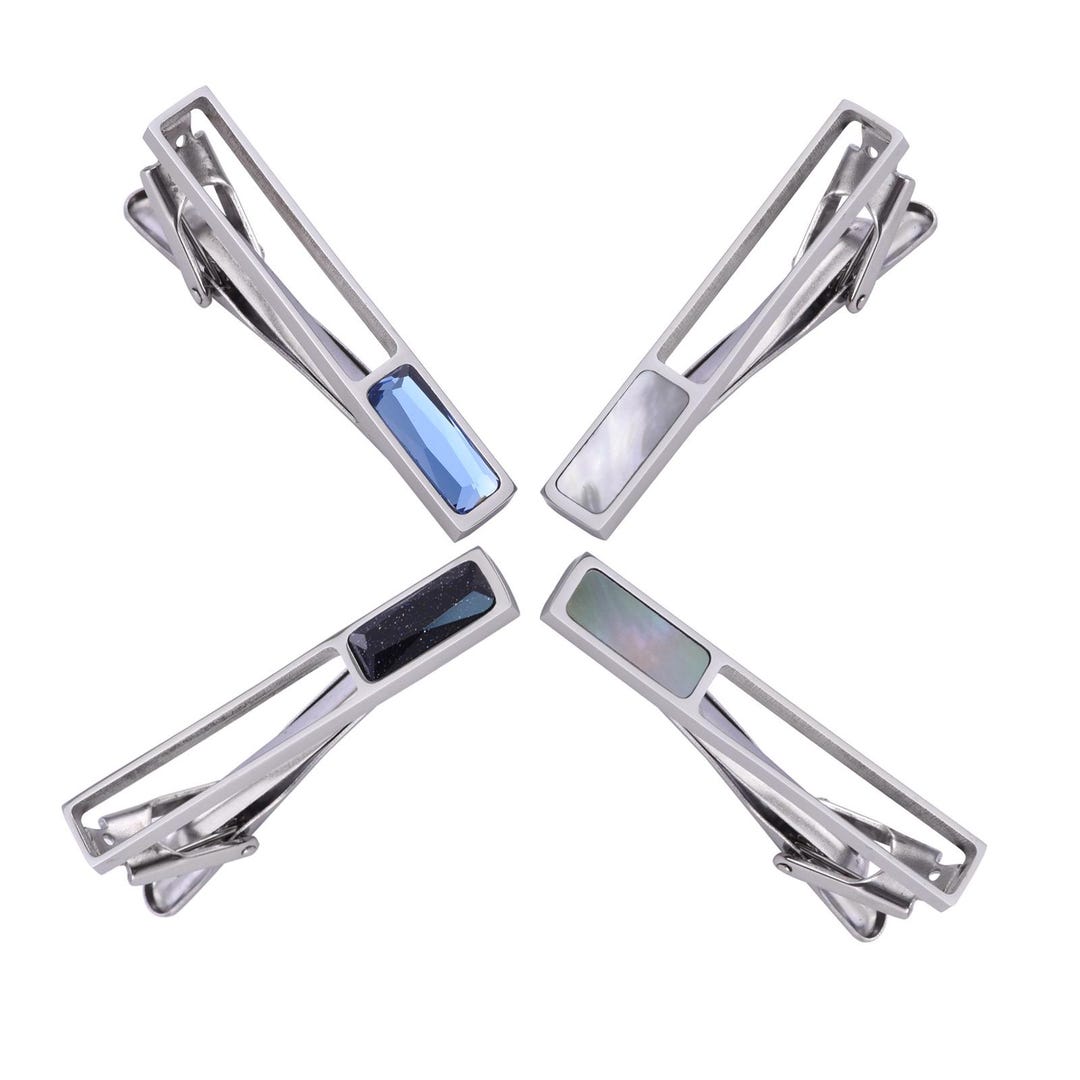 Gem Tie Clip-deep Sea Mother-of-pearl Tie Clip-suit Crystal Tie Clip ...