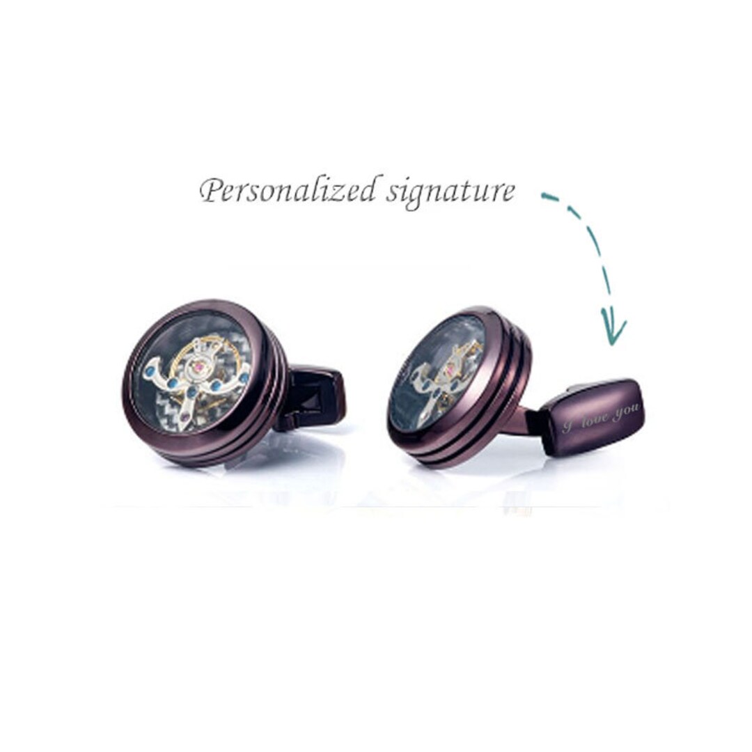 Name Cufflinks/turret Wheel Cufflinks/mechanical Clock Cufflinks ...