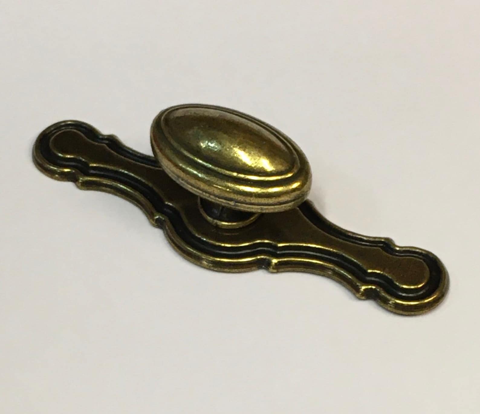 Antique Brass Cabinet Knob With 95mm Backplate Etsy