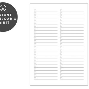 Checklist, Checklist Printable, Printable Checklist, Blank Checklist ...