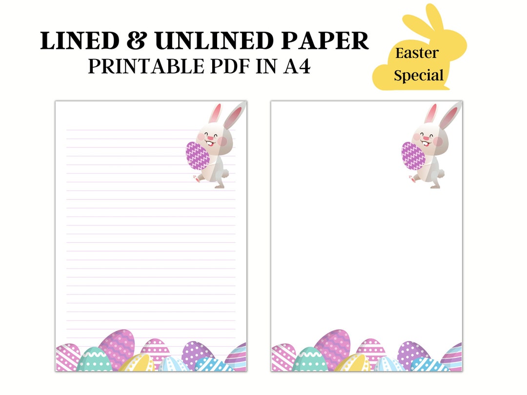 Easter Printable Paper, Printable Paper Easter, Easter Lined Paper ...