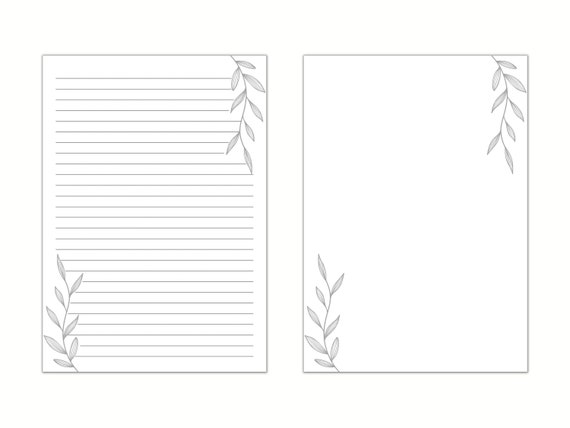 Stationery Paper Black And White Lined
