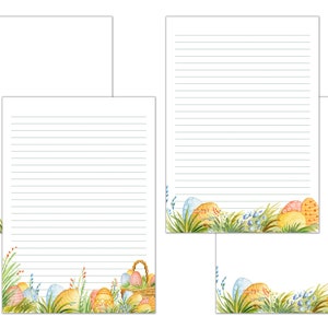 Easter Printable Paper Printable Paper Easter Easter Lined | Etsy