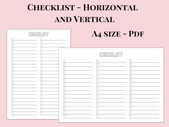 Leere Checklistenvorlage Checkliste, Checkliste Druckbar, Druckbare