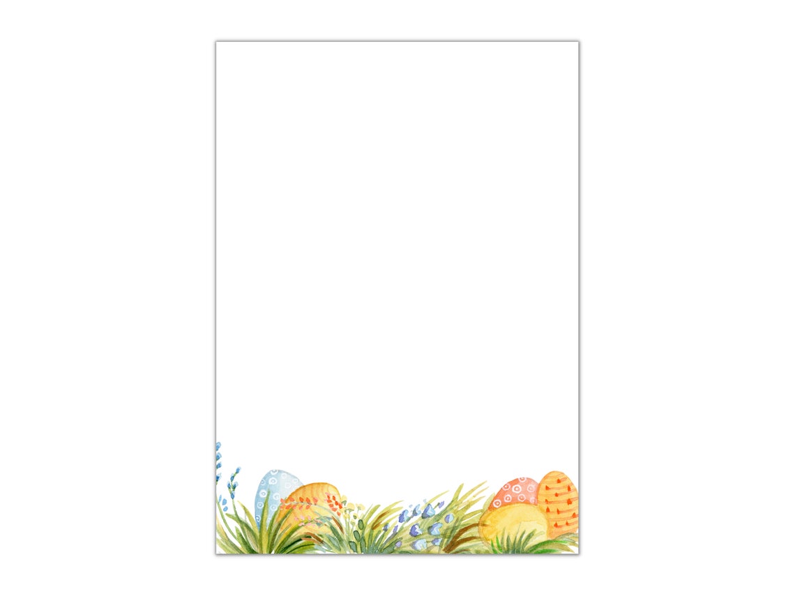 Easter Printable Paper Printable Paper Easter Easter Lined | Etsy