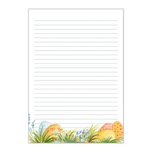 Easter Printable Paper Printable Paper Easter Easter Lined | Etsy