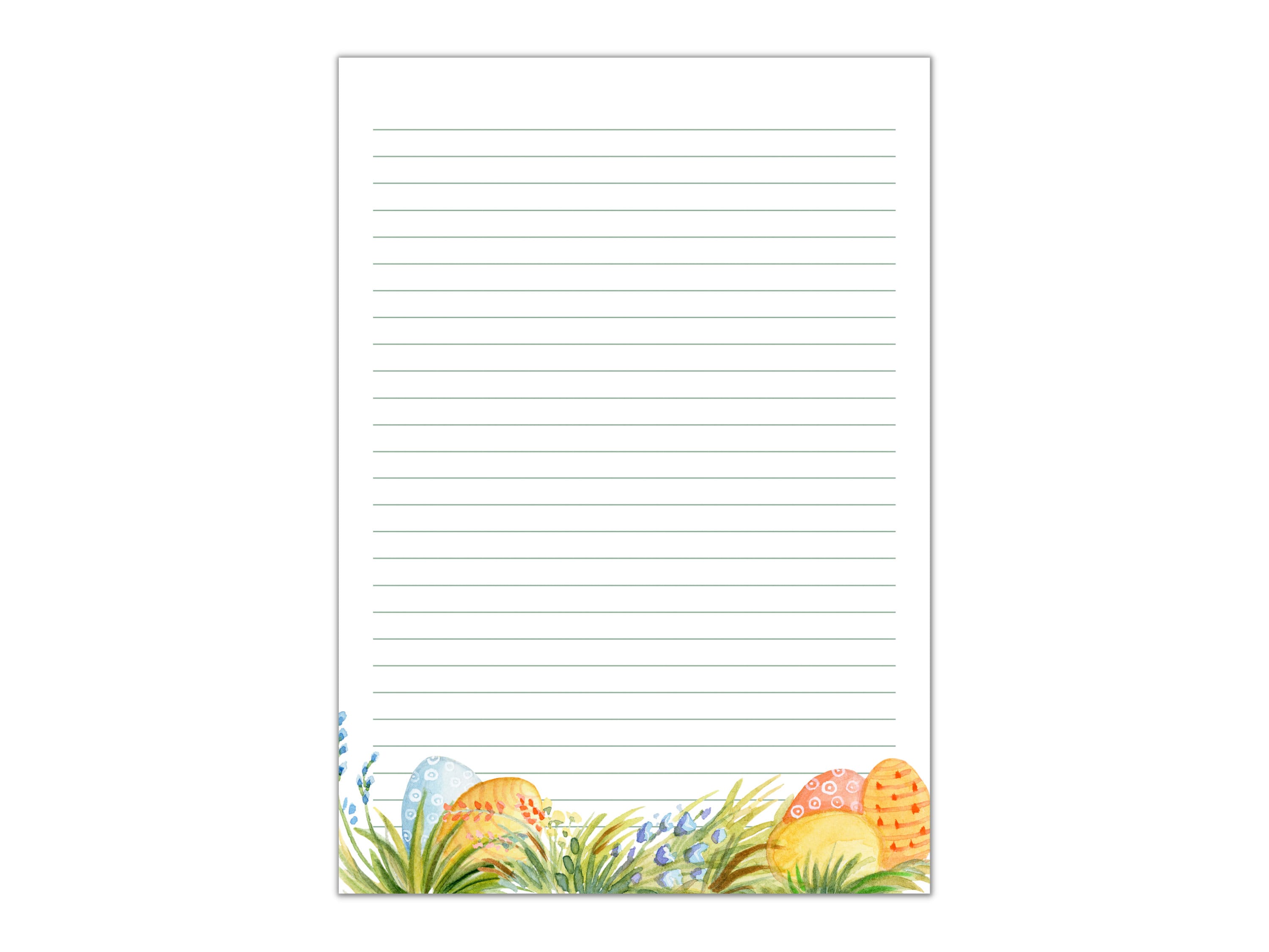 Easter Printable Paper Printable Paper Easter Easter Lined - Etsy