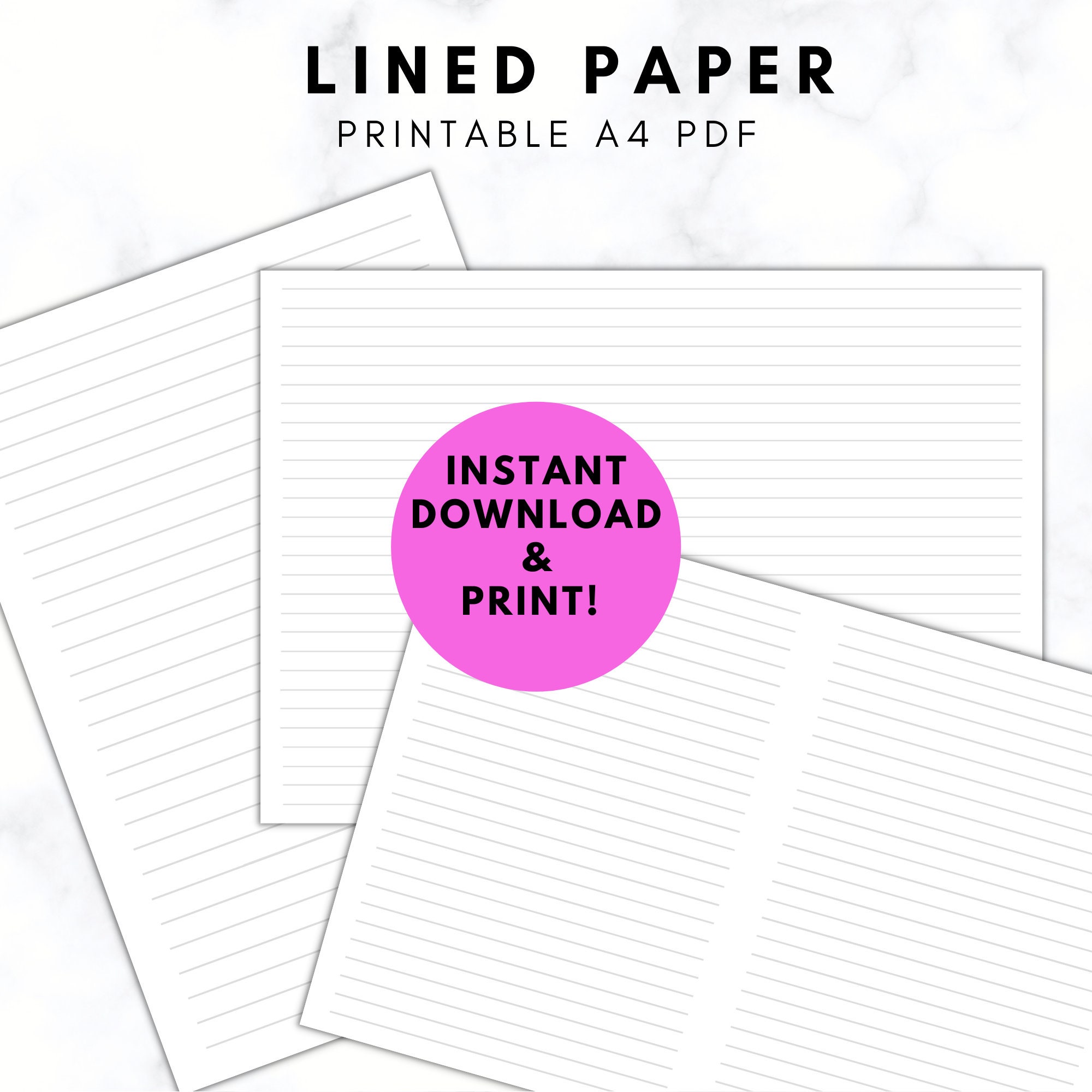 Lined Paper Printable, Printable Lined Paper, Lined Journal Pages ...