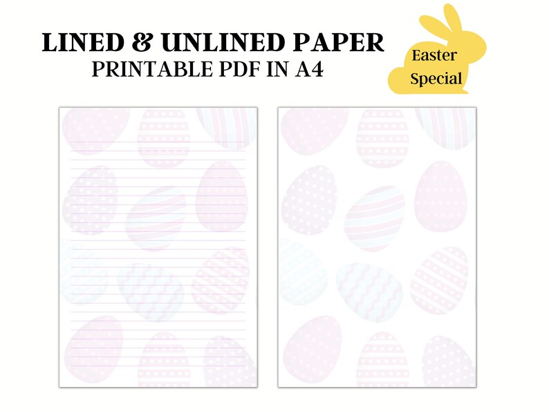 Easter Printable Paper, Printable Paper Easter, Easter Lined Paper ...