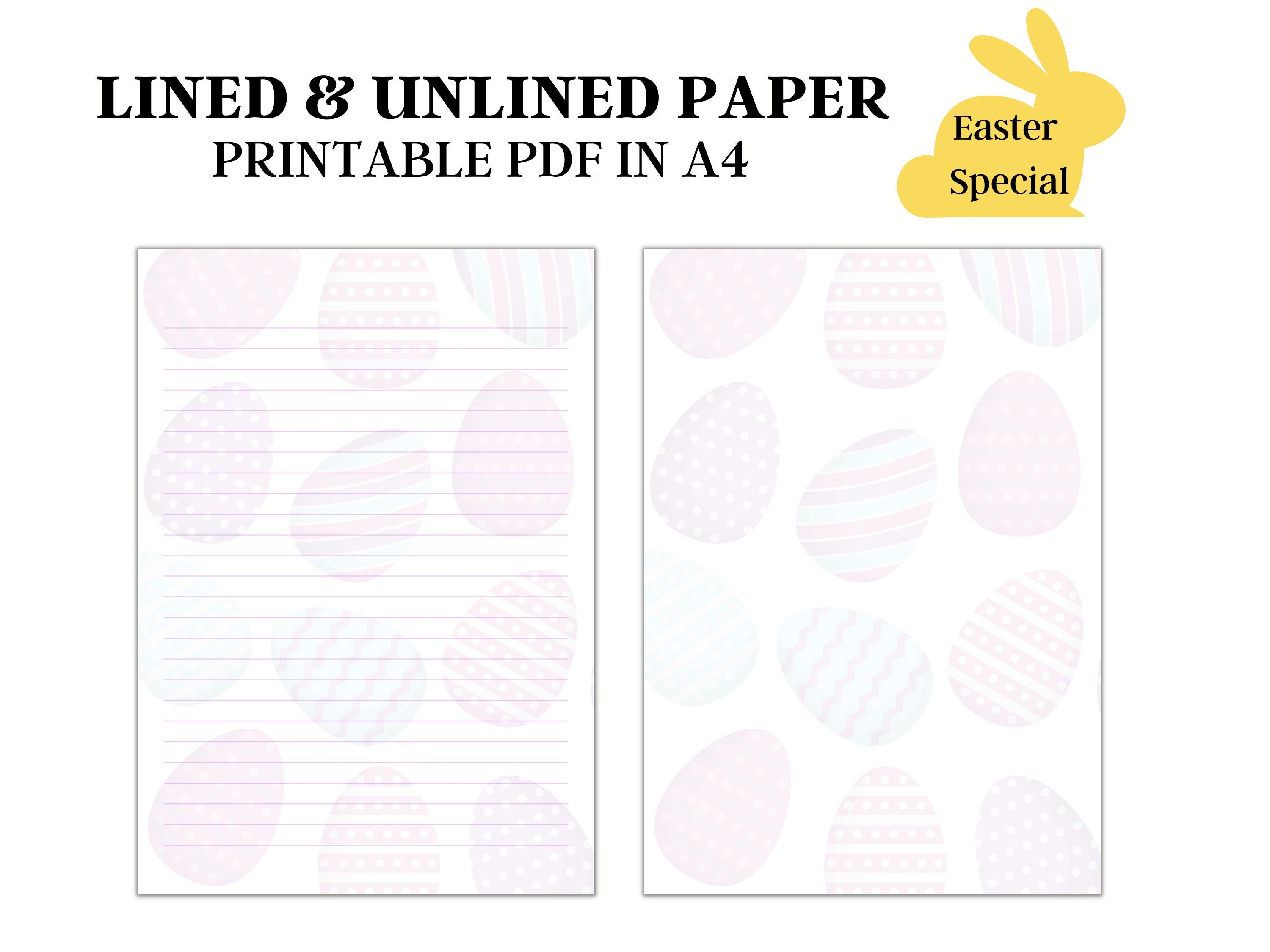 Easter Printable Paper, Printable Paper Easter, Easter Lined Paper ...