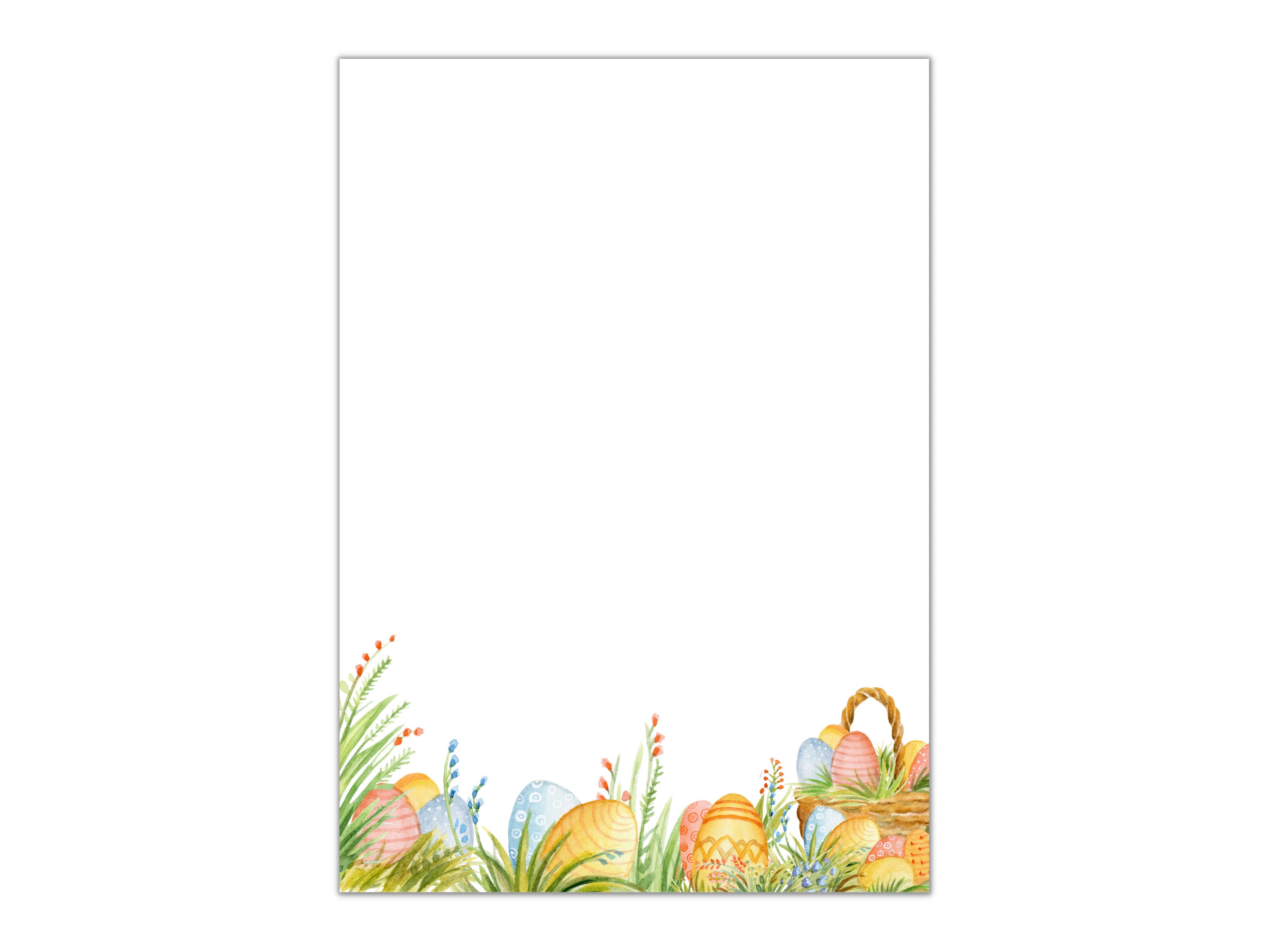 Easter Printable Paper Printable Paper Easter Easter Lined - Etsy