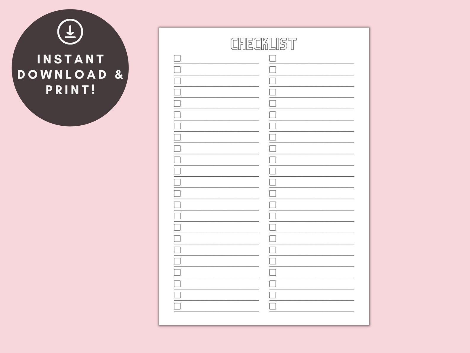 Checklist, Checklist Printable, Printable Checklist, Blank Checklist ...