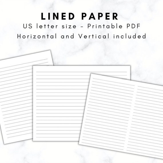 Lined Printable Journal Paper | Etsy