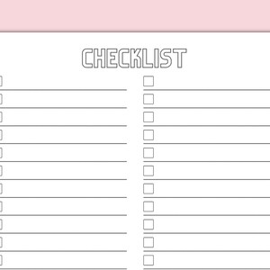 Checklist, Checklist Printable, Printable Checklist, Blank Checklist ...