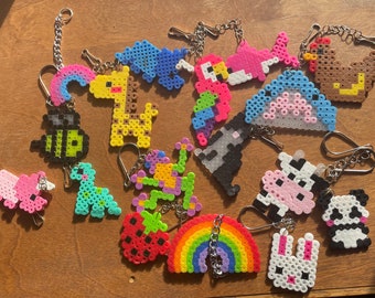 Ladybug Perler Bead Keychain - Etsy