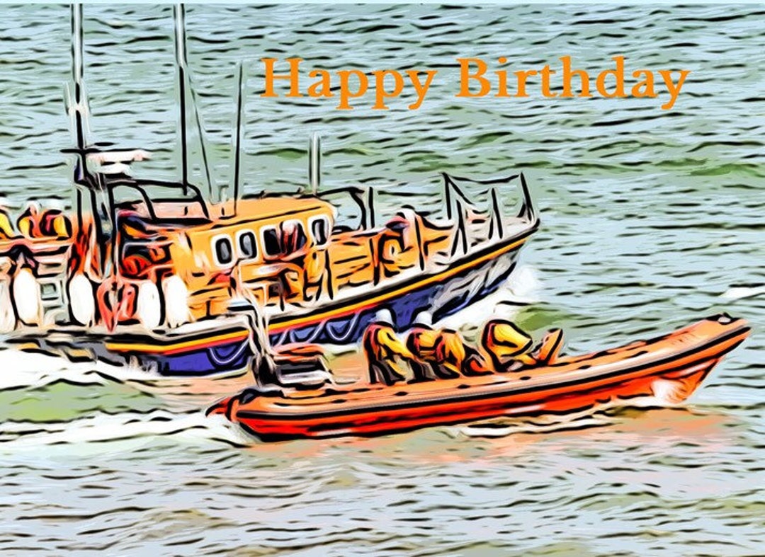 Lifeboat Birthday Card - Etsy
