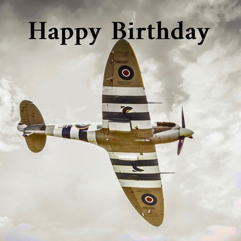 Spitfire Birthday Card - Etsy