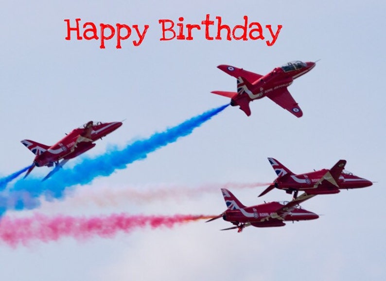 Red Arrows Birthday Card | Etsy