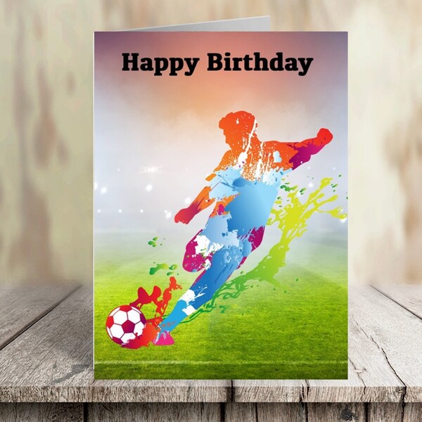 Soccer Themed Birthday Card - Etsy