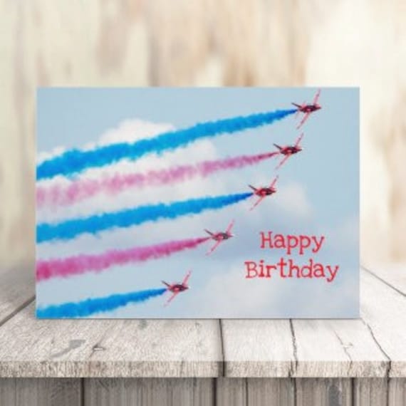 Red Arrows Birthday Card - Etsy