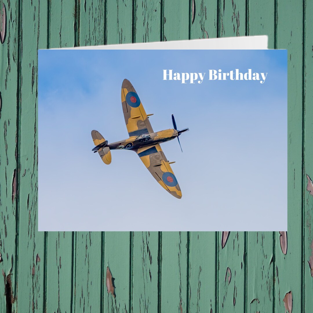 Spitfire Photographic Greetings Card - Etsy UK