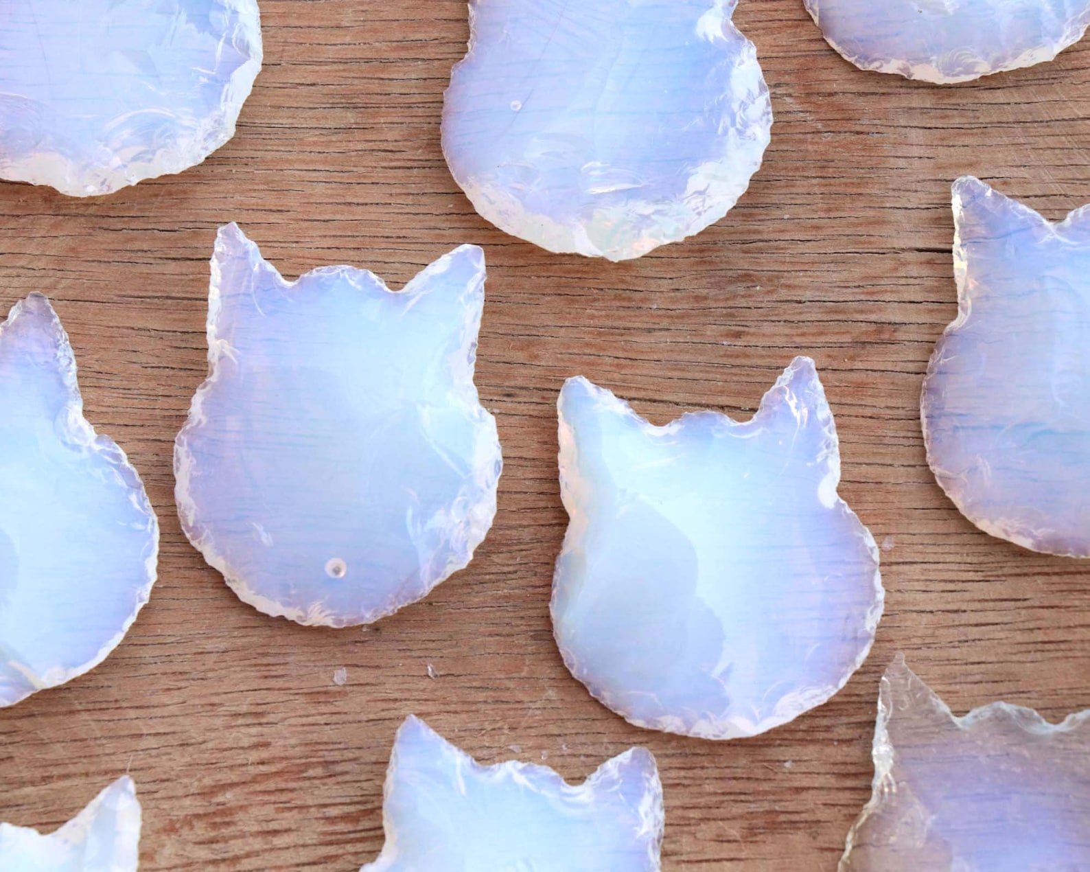 Opalite Cat Head- Carved Crystal- Cat Head Shaped Crystal- Head ...