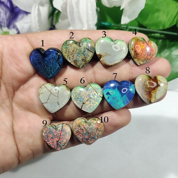 Opal Heart - Etsy