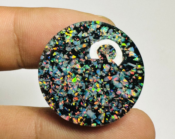 Attractive Fire Opal Cabochon, Bolder Aurora Opal Gemstone, Round Shape ...