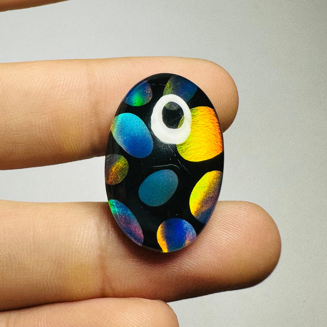 Football Aurora Opal Cabochon Welo Fire Oval Shape Aurora Opal Doublet ...