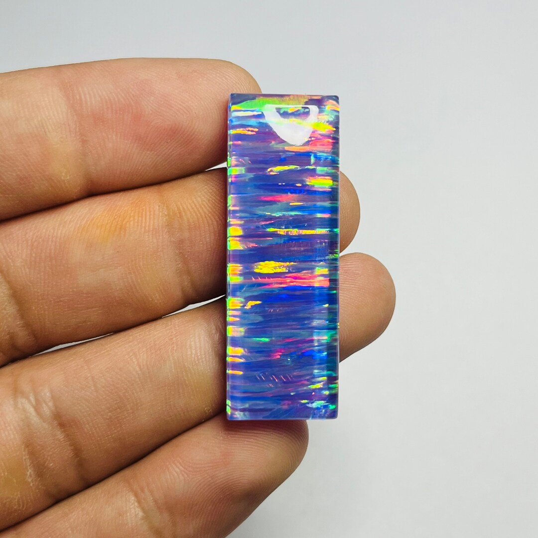 AAA+++ Aurora Opal Cabochon, Rectangle Gilson Opal Doublet Crystal ...