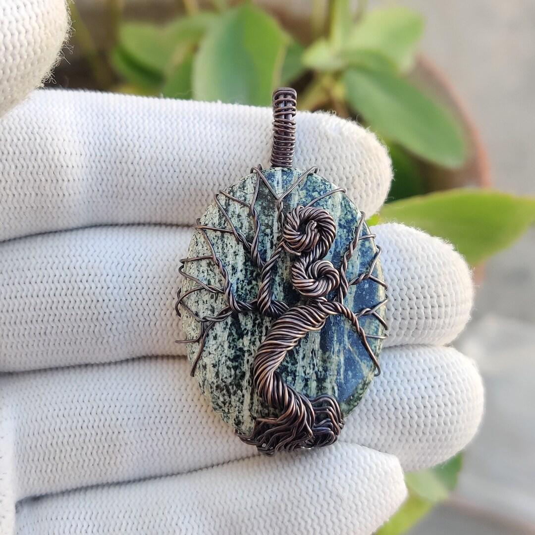 Swiss Opal Tree of Life Pendant Tree of Life Wire Wrapped Jewelry ...