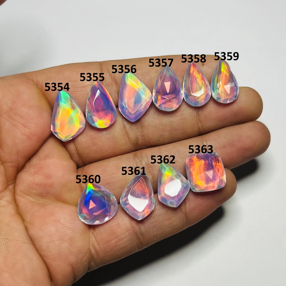 Aurora Opal Gemstone, Mix Shape Welo Fire Aurora Opal Doublet, Making ...