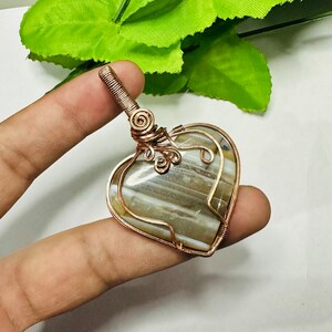 Wire Wrap Heart Pendant Copper Wire Wrapped Heart Pendant Onyx Heart ...