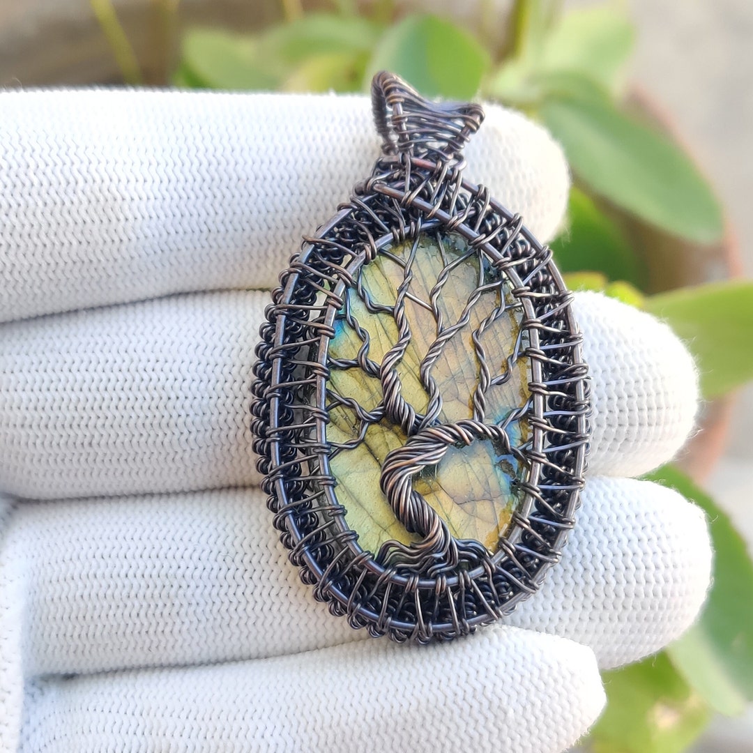 Tree of Life Labradorite Pendant- Tutorial Wire Wrapped Necklace ...