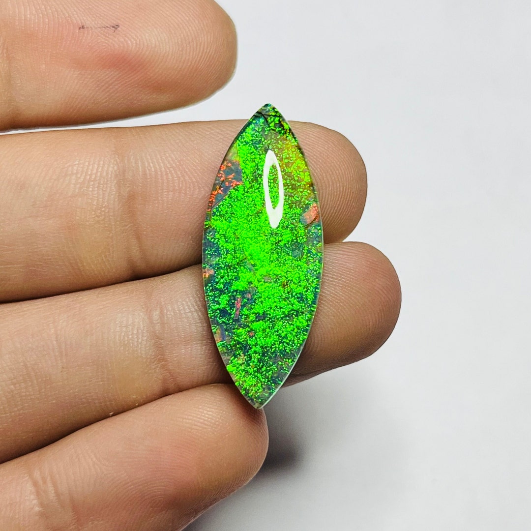 Attractive Fire Monarch Opal Cabochon, Marquise Sterling Opal Doublet ...