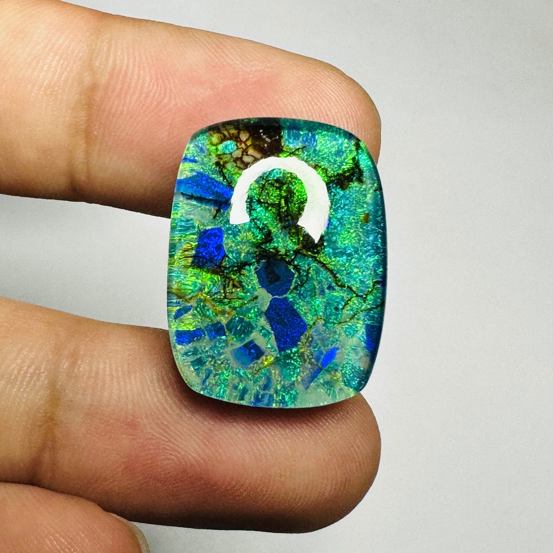 AAA+++ Monarch Opal Gemstone Amazing Fire Sterling Opal Doublet ...