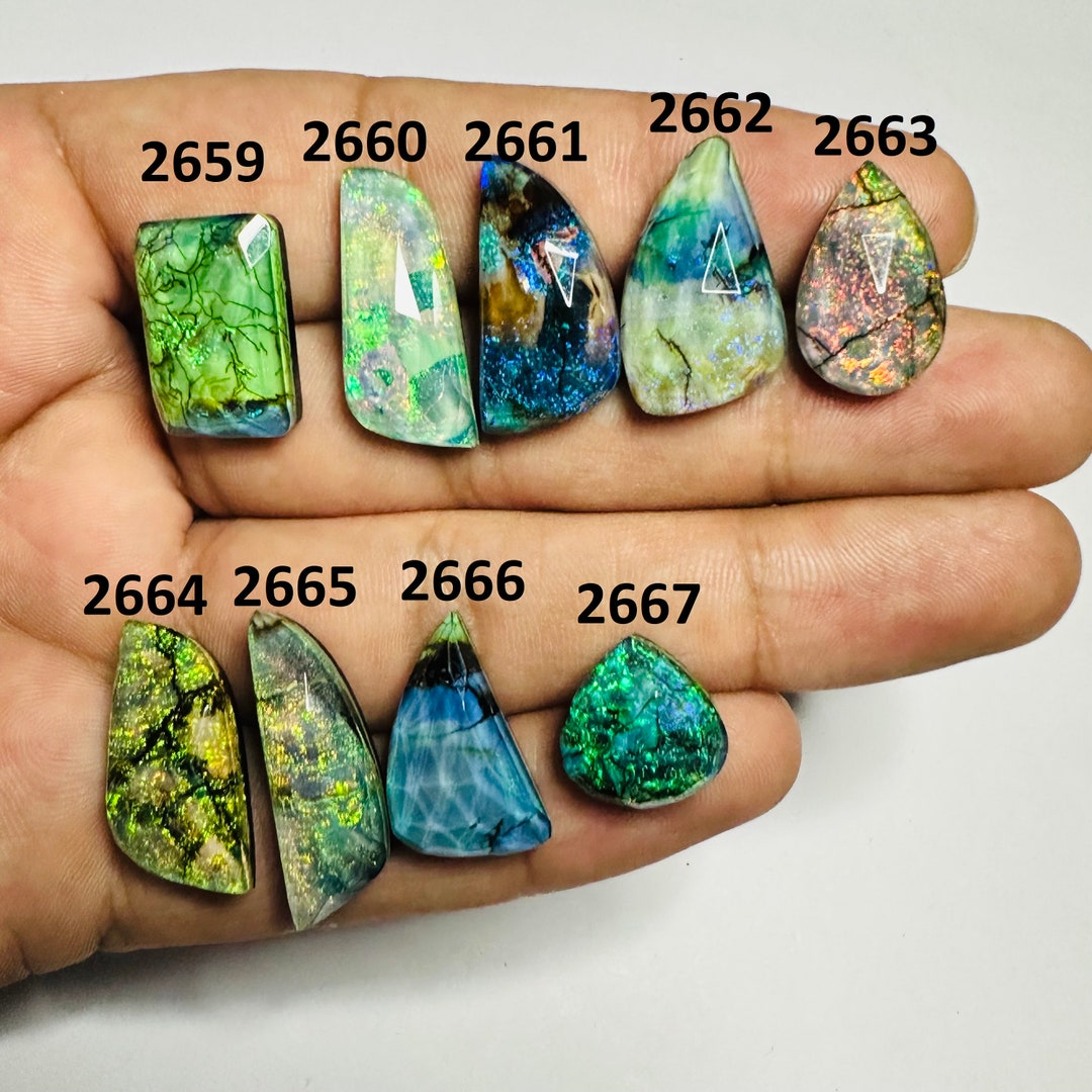 AAA Monarch Opal Faceted Australian Monarch Opal Doublet Cut Stone ...