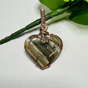 Wire Wrap Heart Pendant Copper Wire Wrapped Heart Pendant Onyx Heart ...
