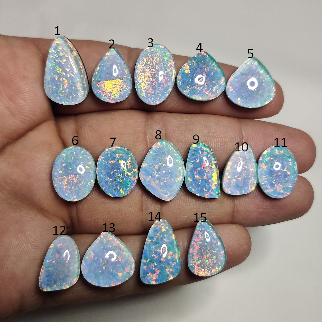 Aurora Opal Cabochon Gemstone Opal Doublet Cabochon Aurora Opal Loose ...