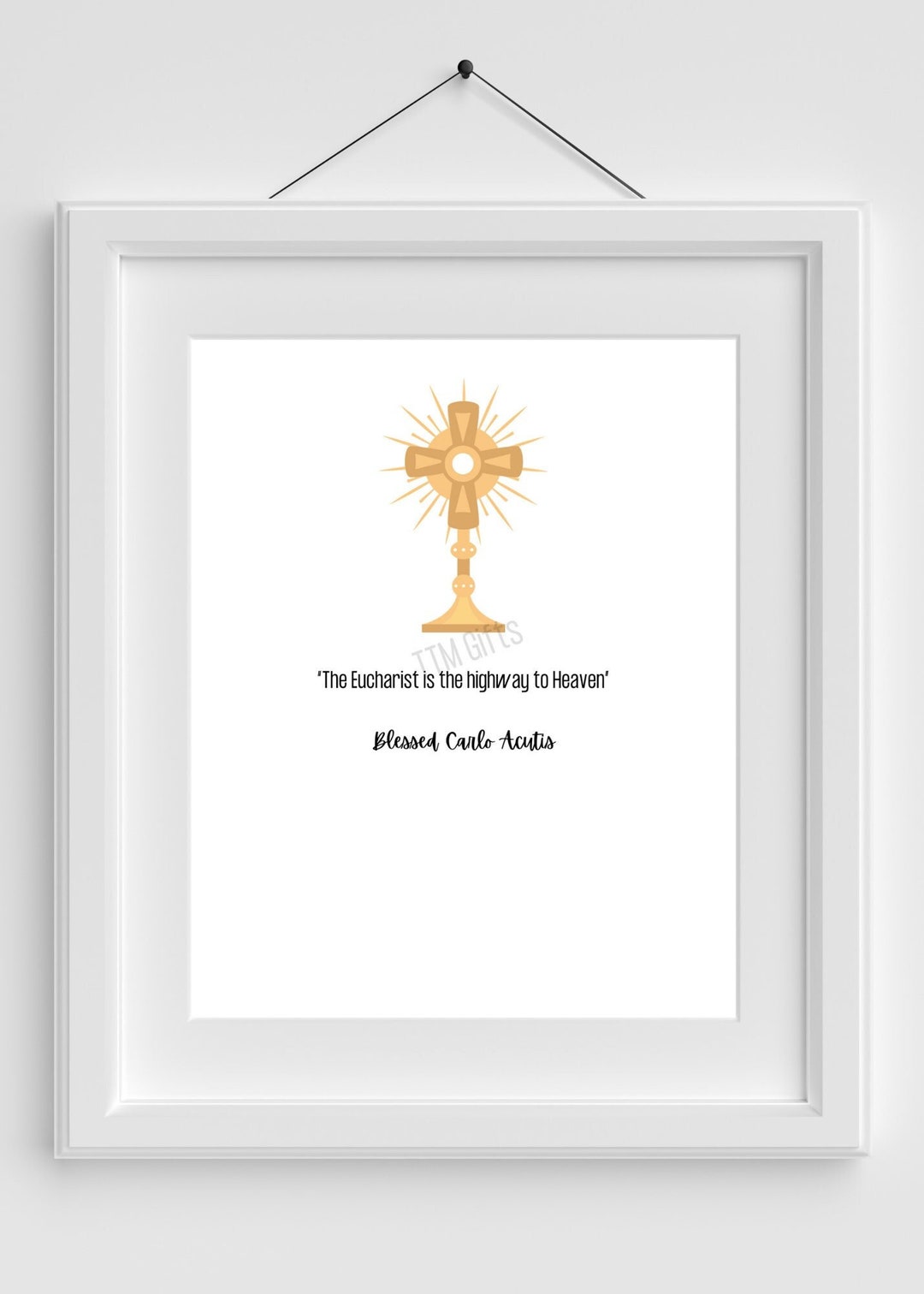 Blessed Carlo Acutis Eucharist Quote, Blessed Carlo Christian Wall Art ...