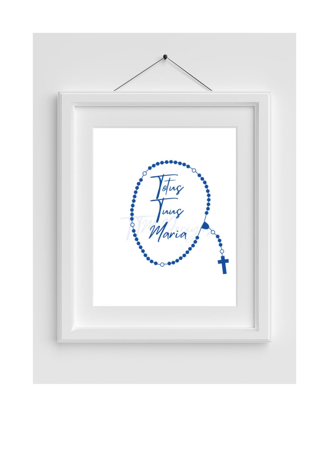 Totus Tuus Maria Art Print, Rosary Art, Catholic Print for Home and ...