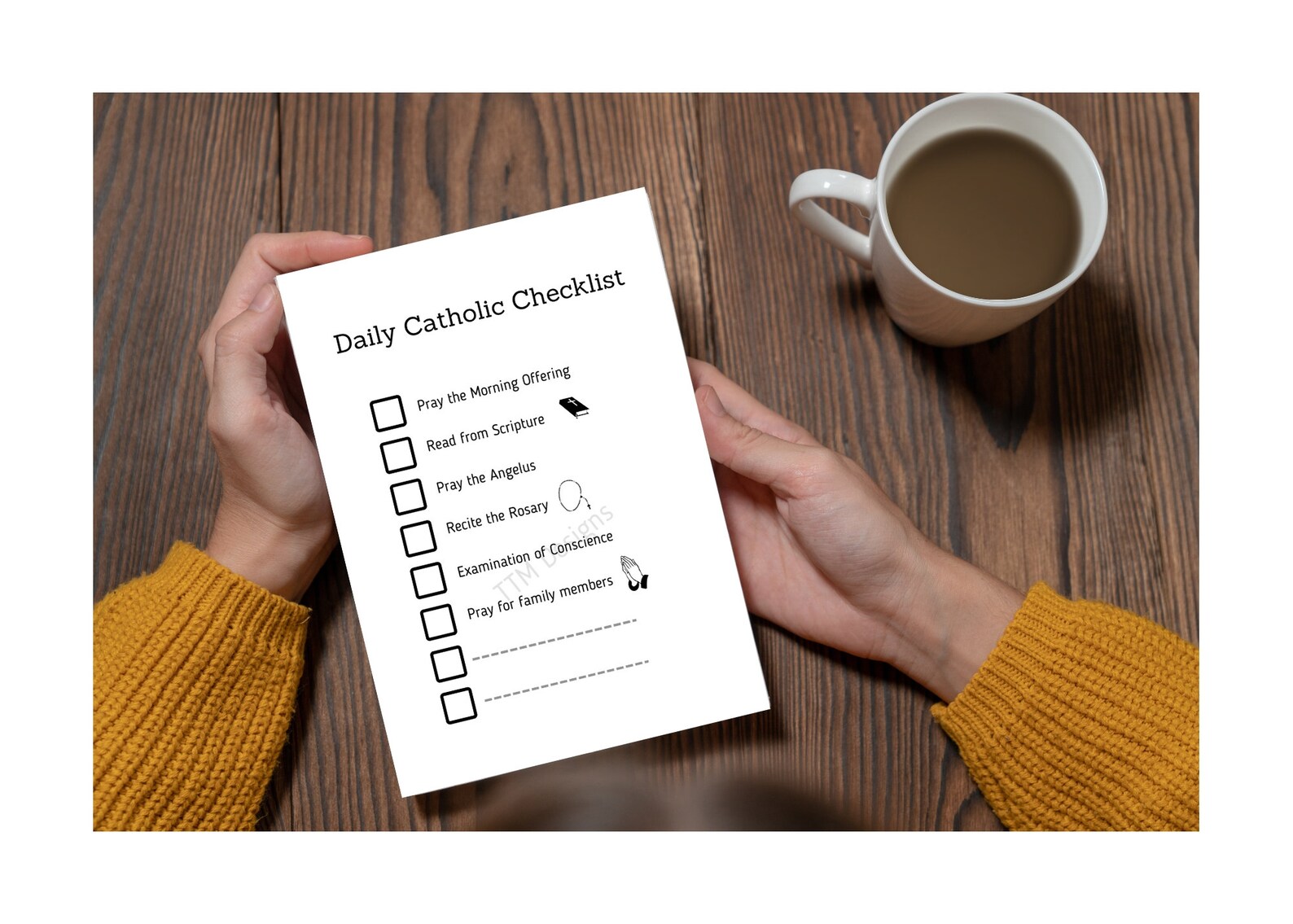 Catholic Printable To-do List, Catholic Daily Checklist, Catholic Daily ...