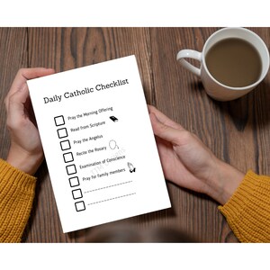 Catholic Printable To-do List, Catholic Daily Checklist, Catholic Daily ...